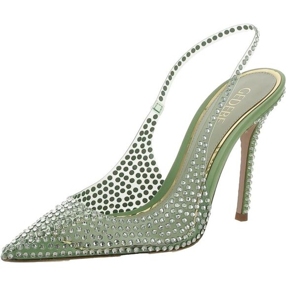 Gedebe | Shoes | Gedebe Womens Stella Green Embellished Slingback Heels ...